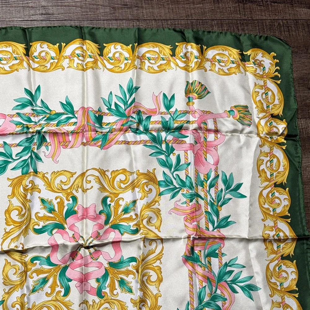 Paul Verlaine | Accessories | Paul Verlaine Silk Scarf With Green And ...
